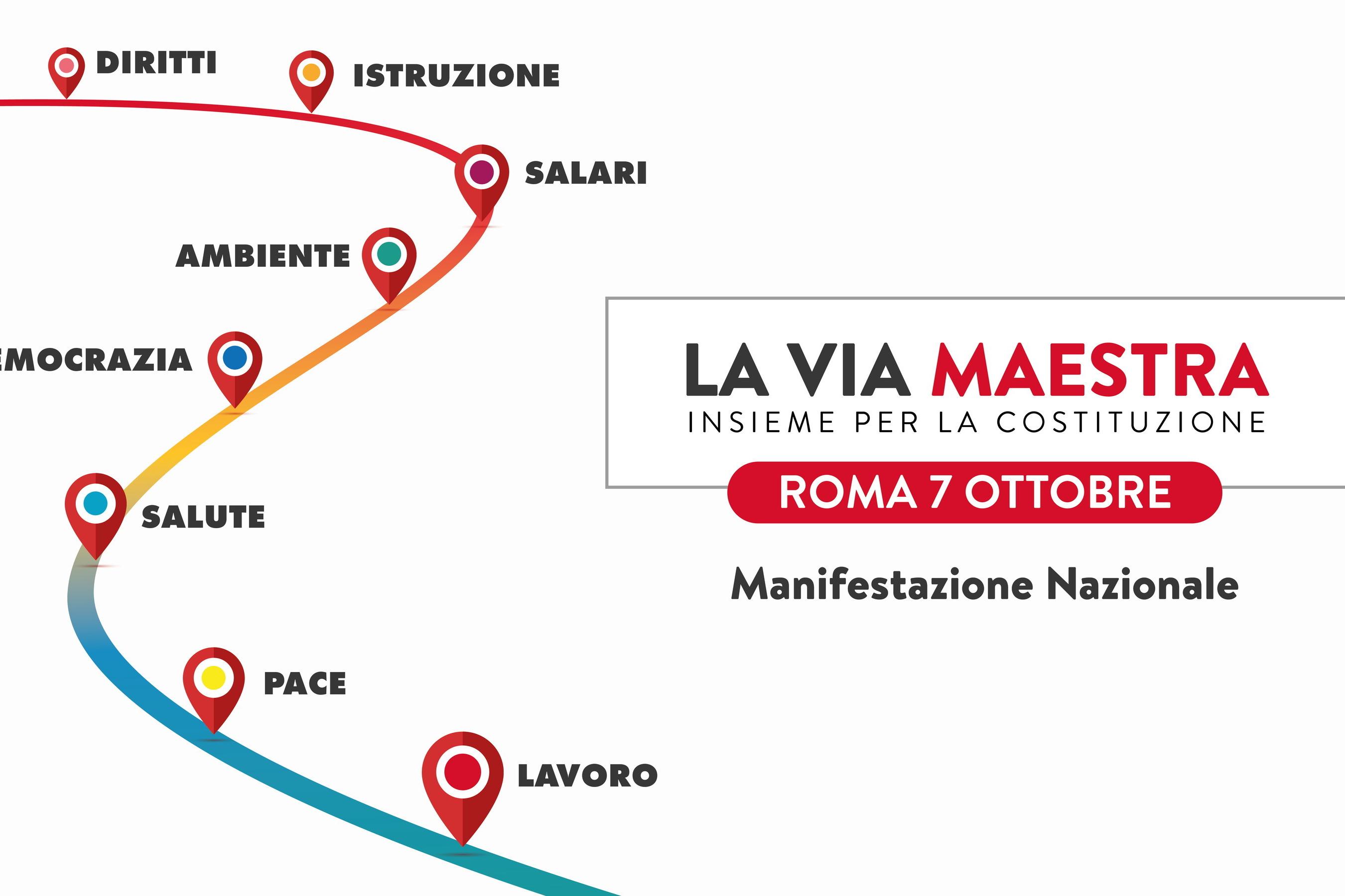La Via Maestra: 7 ottobre tutti in piazza a Roma